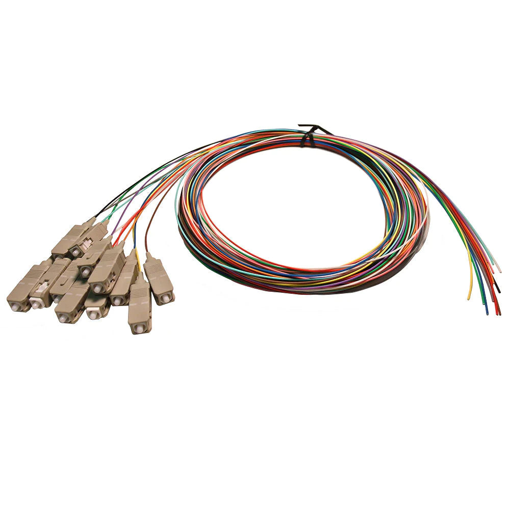 3m SC/PC 12-Fiber OM2 Multimode Simplex 50 micron - 900um Pigtail - Co ...