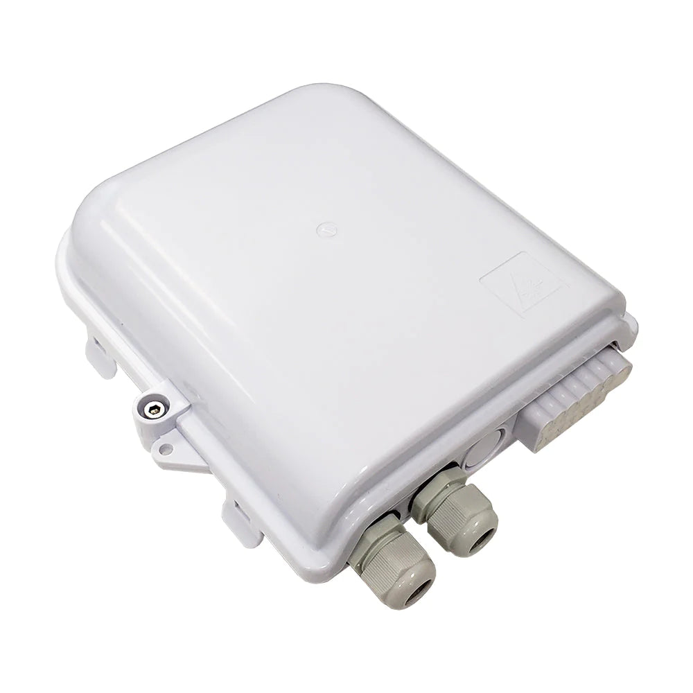 Indoor/Outdoor 12-port Plastic Fiber Terminal Box - White – Modcom