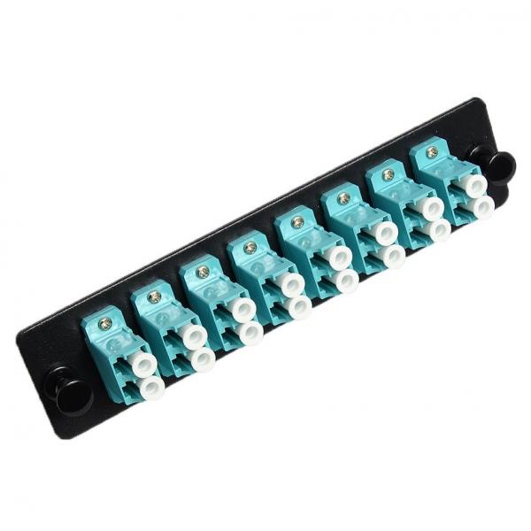 LC Adapter Panel, 8 Ports - Loaded With 8 LC Duplex OM4 Multimode Adap ...