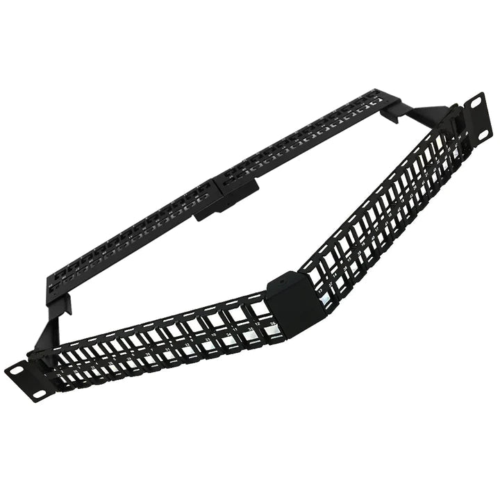 48-port Angled Keystone Patch Panel - 19 inch Rackmount 1U with Cable ...