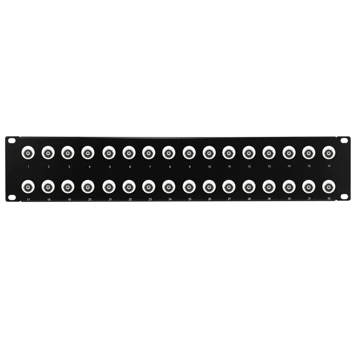 32-Port 50 Ohm BNC Patch Panel, 19 inch Rackmount 2U – Modcom