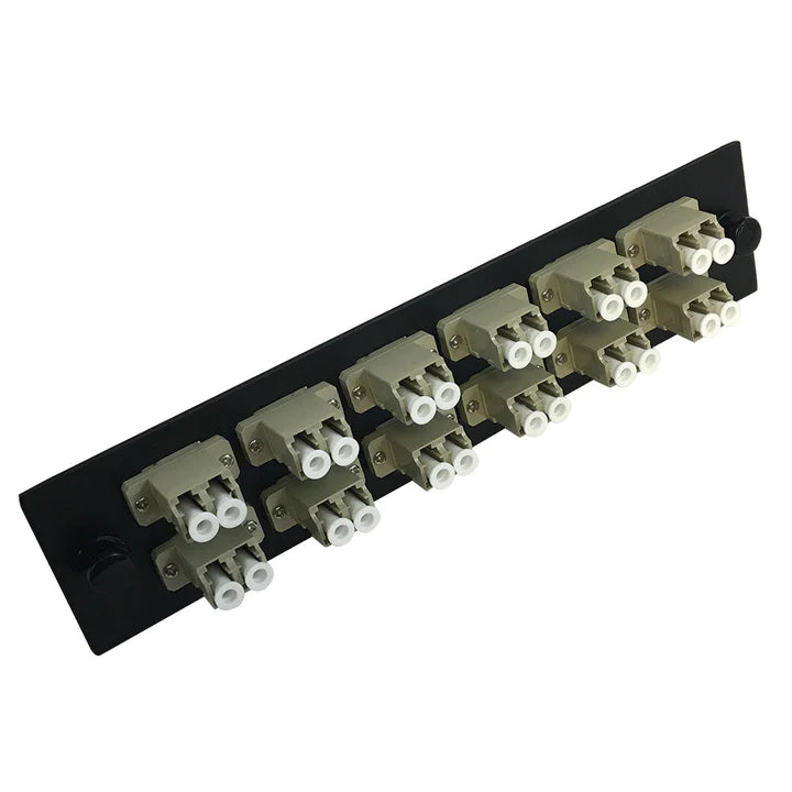 Loaded Adapter Panel with 12x Duplex LC/PC Multimode - Black – Modcom