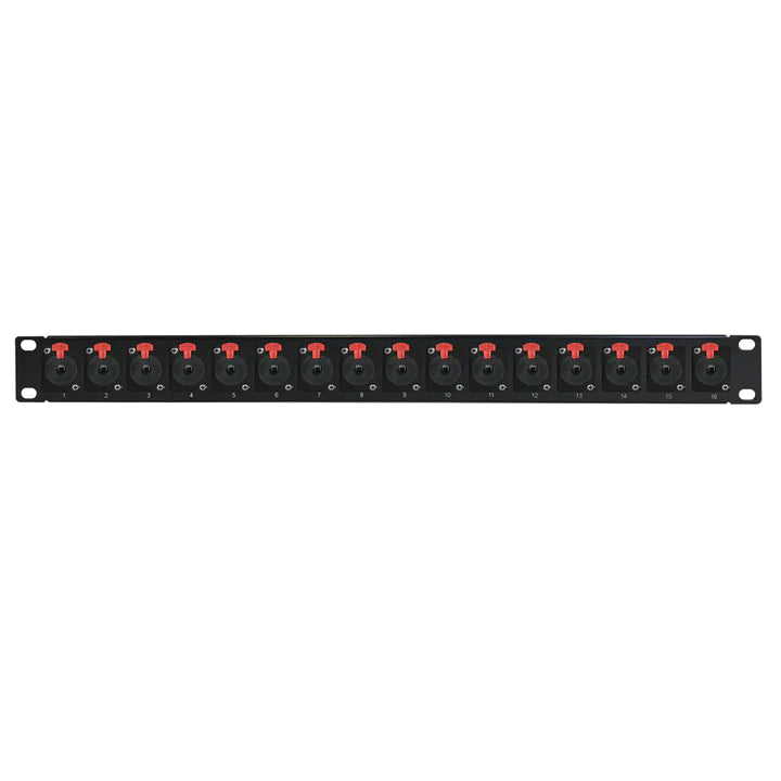 16-port 1/4" TRS female patch panel, 19 inch rackmount 1U – Modcom