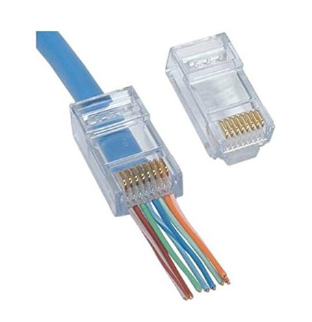 RJ45 Cat6 Pass-Through Plug (Pack of 50 pcs) – Modcom